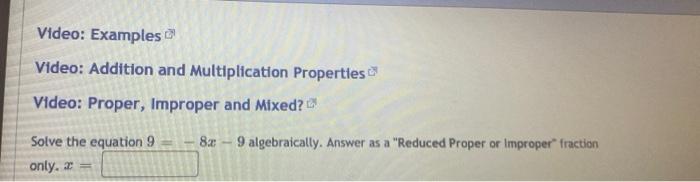 Solved Video: Examples Video: Addition and Multiplication | Chegg.com