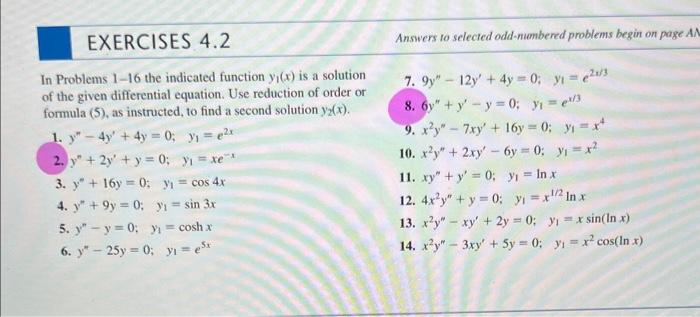 Solved EXERCISES 4.2 Answers to selected odd-mumbered | Chegg.com