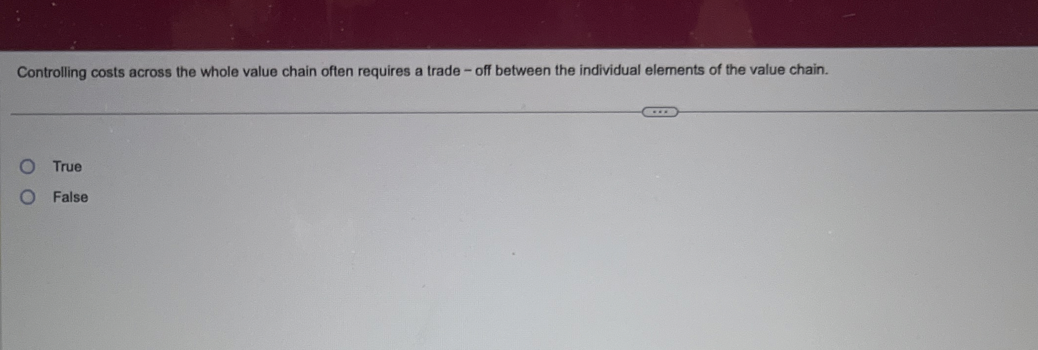 Solved Controlling costs across the whole value chain often | Chegg.com