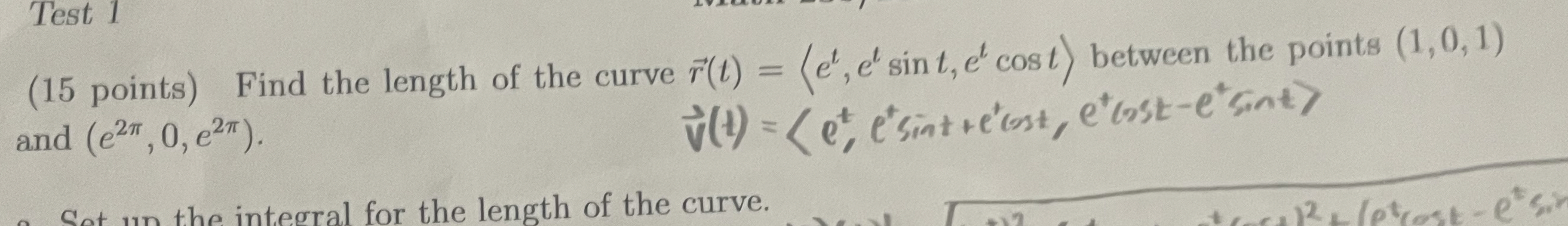 Solved (15 ﻿points) ﻿Find the length of the curve | Chegg.com