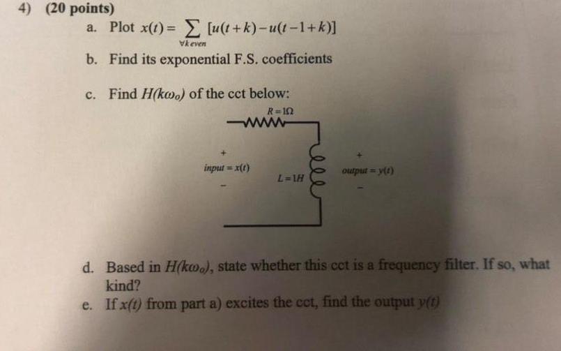 Solved (20 ﻿points)a. ﻿Plot | Chegg.com
