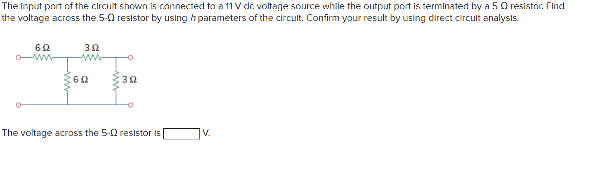 Solved The input port of the circuit shown is connected to a | Chegg.com