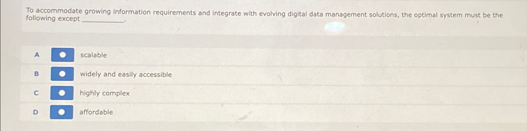 Solved To accommodate growing information requirements and | Chegg.com