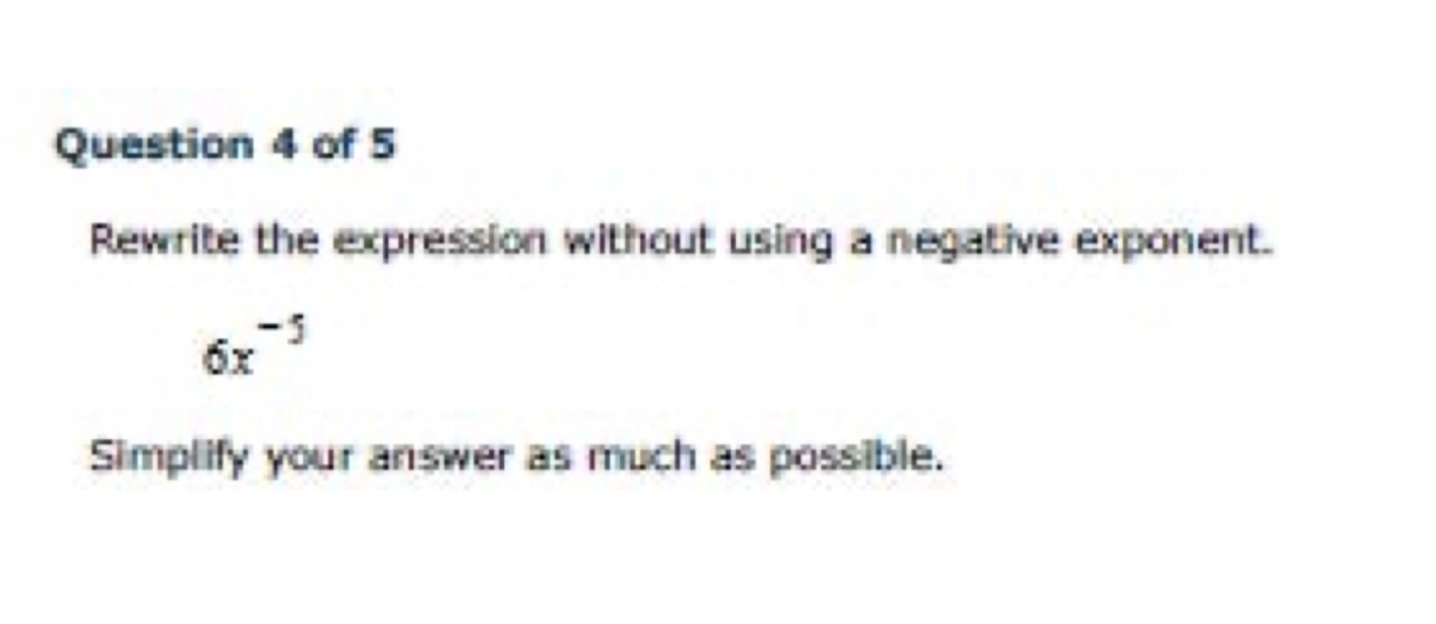 Solved Question 4 ﻿of 5Rewrite the expression without using | Chegg.com
