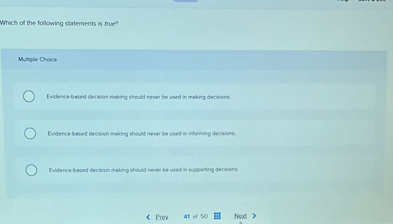Solved Which of the following statements is true?Multiple | Chegg.com
