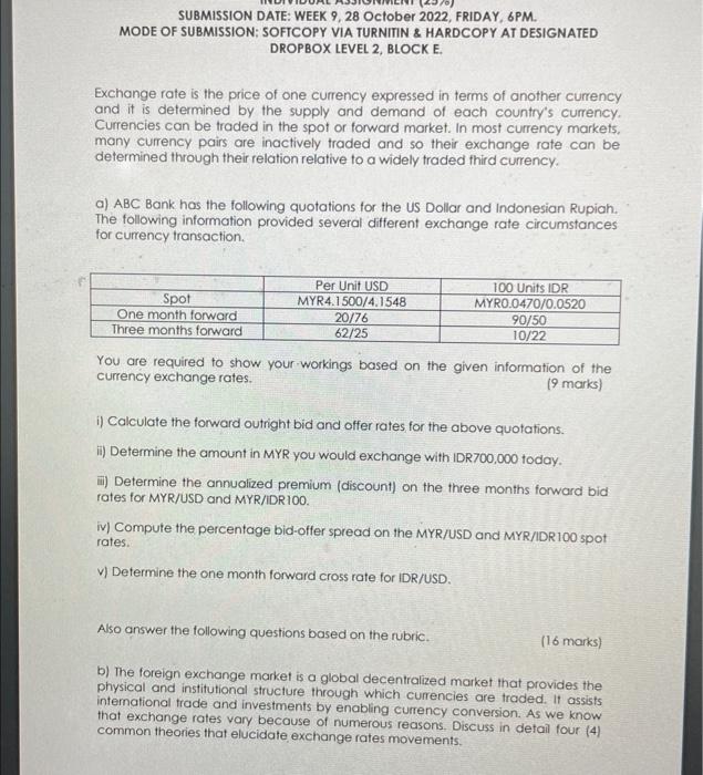 Solved SUBMISSION DATE: WEEK 9,28 October 2022, FRIDAY, 6PM. | Chegg.com