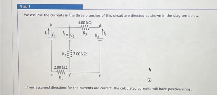 Solved Tutorial Exercise Using Kirchhoff's rules, find the | Chegg.com