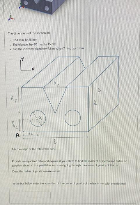 Solved Find the moment of inertia and radius of gyration of | Chegg.com