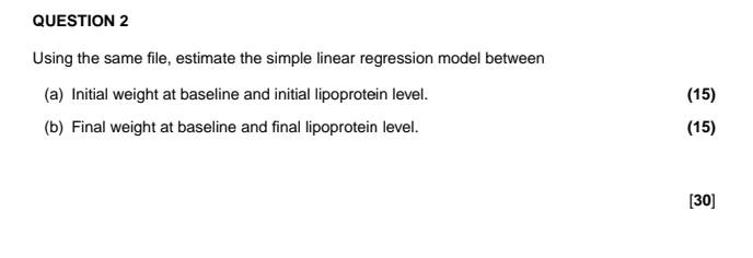 Solved Using the same file, estimate the simple linear | Chegg.com