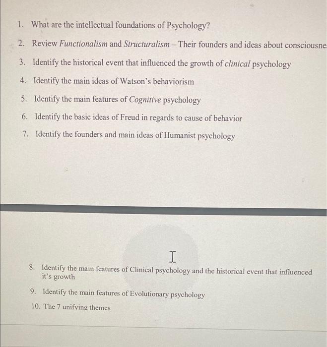 Solved 1. What are the intellectual foundations of | Chegg.com