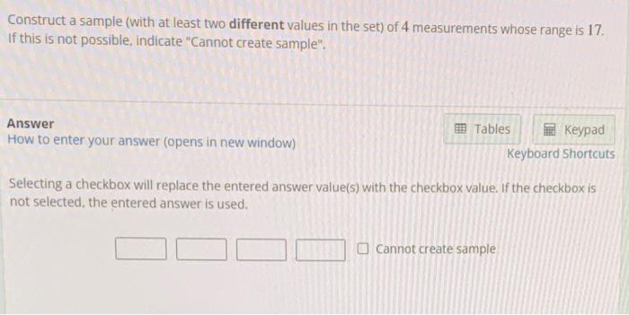Solved Construct a sample (with at least two different | Chegg.com