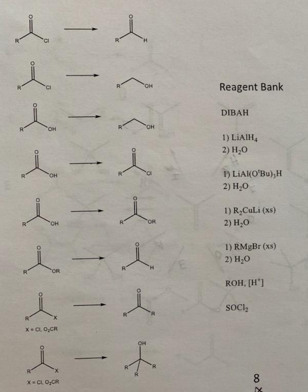 Solved R-Br R OH Reagent Bank 1) LDA, -78 2) R-Br R-Br R OH | Chegg.com