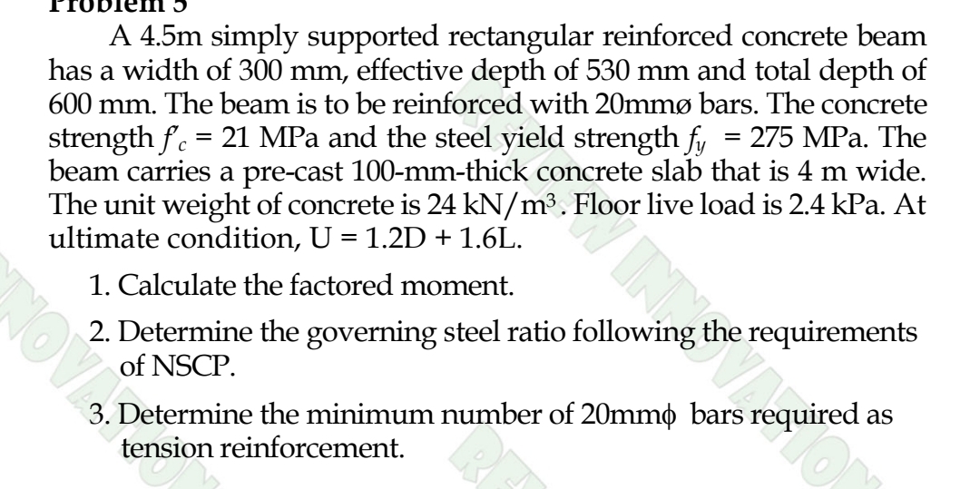 Solved A 4.5m simply supported rectangular reinforced | Chegg.com