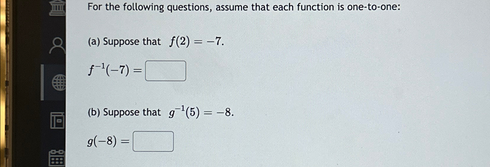 Solved For the following questions, assume that each | Chegg.com