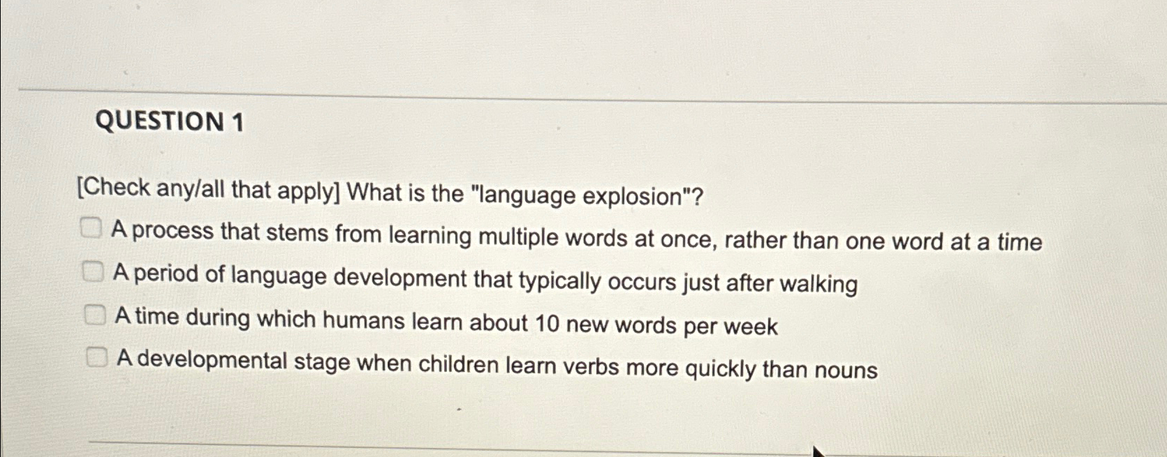 Solved QUESTION 1[Check any/all that apply] ﻿What is the | Chegg.com