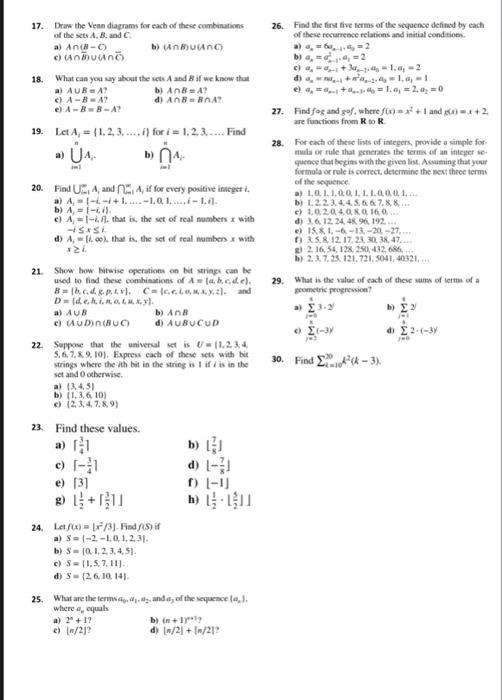 Solved Mid Term Examination Exercises 7. Fad the cetpet of | Chegg.com