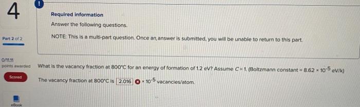Solved its a 2 part problem and i got first part right | Chegg.com