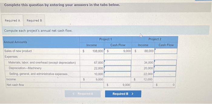 Solved nformation for two alternative projects involving | Chegg.com