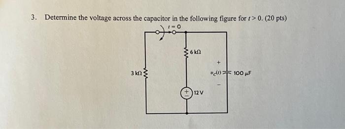 Solved Determine the voltage across the capacitor in the | Chegg.com