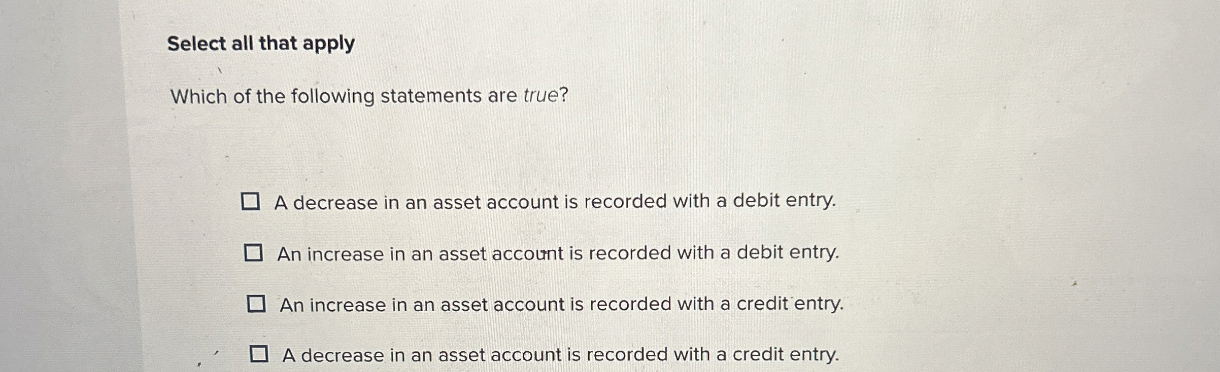 Solved Select all that applyWhich of the following | Chegg.com