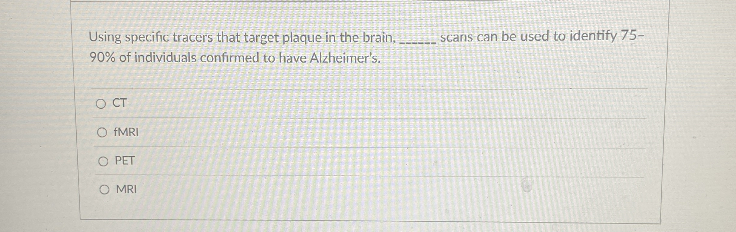 Solved Using specific tracers that target plaque in the | Chegg.com