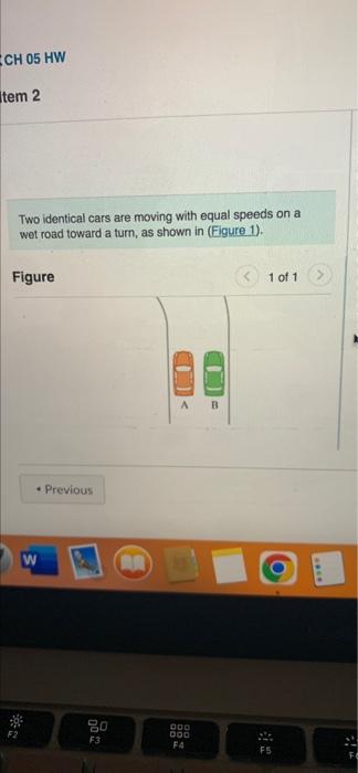 Solved CH 05 HW tem 2 Two identical cars are moving with | Chegg.com