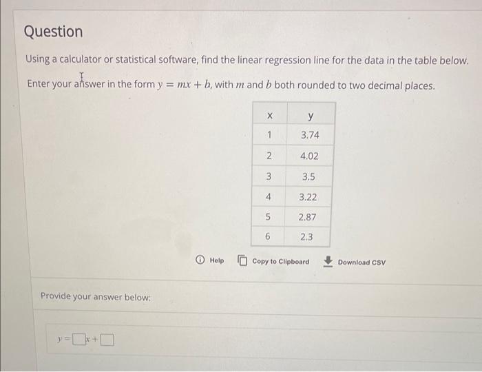 Solved Using a calculator or statistical software, find the | Chegg.com