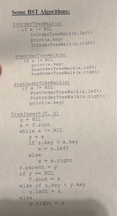 Solved 5. (20 Points) Insert the keys: | Chegg.com