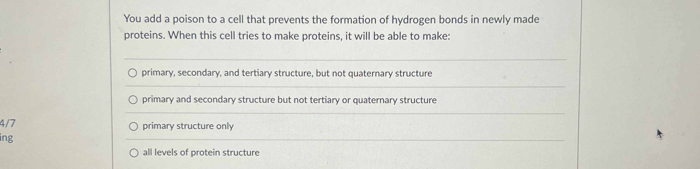 Solved You add a poison to a cell that prevents the | Chegg.com