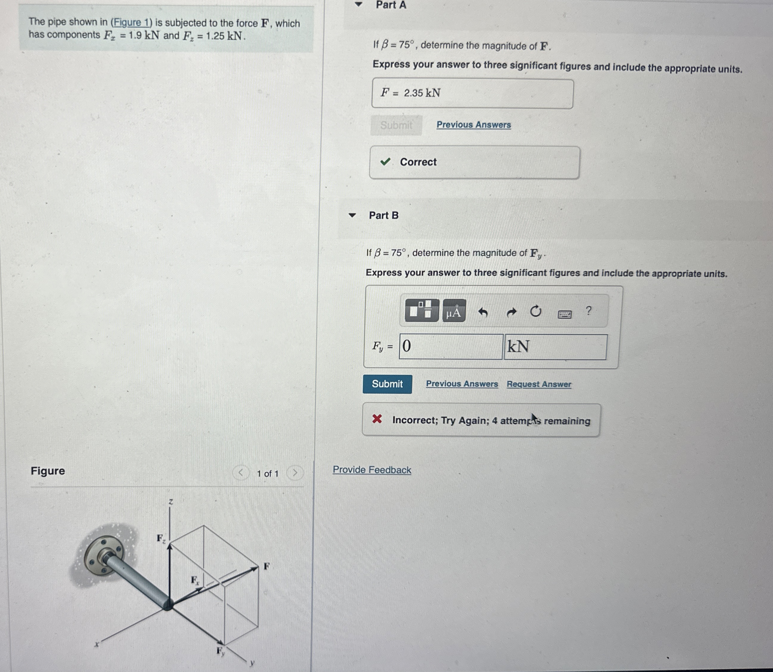Solved The pipe shown in (Figure 1) ﻿is subjected to the | Chegg.com