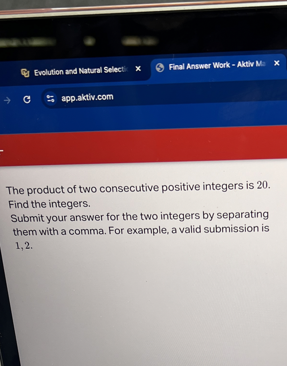 Solved The product of two consecutive positive integers is | Chegg.com