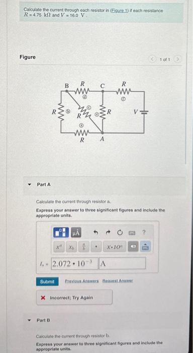 Solved Calculate the current through each resistor in | Chegg.com