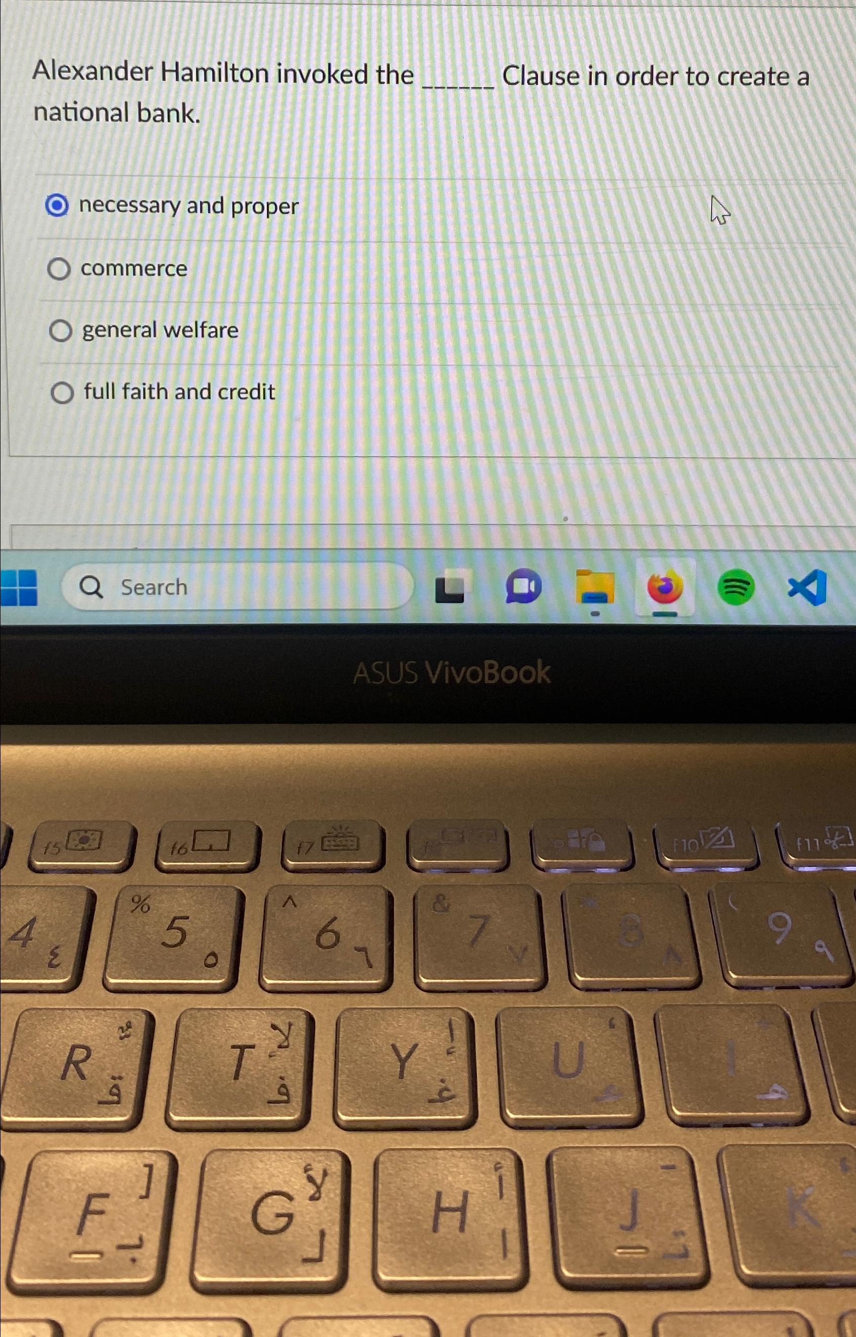 Solved Alexander Hamilton invoked the Clause in order to | Chegg.com
