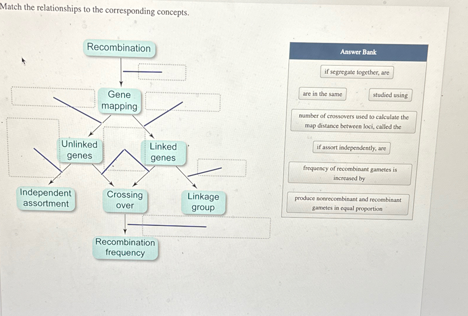 Solved Match the relationships to the corresponding | Chegg.com