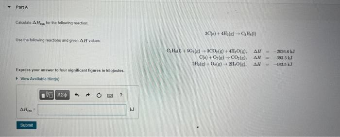 Solved Calculate ΔHran for the following reaction Use the | Chegg.com