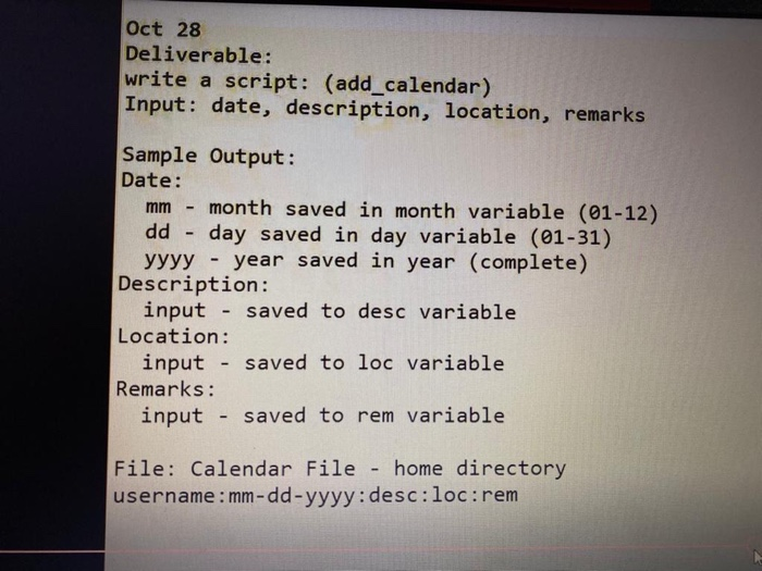 Solved How to implement this statement in linux or unix | Chegg.com