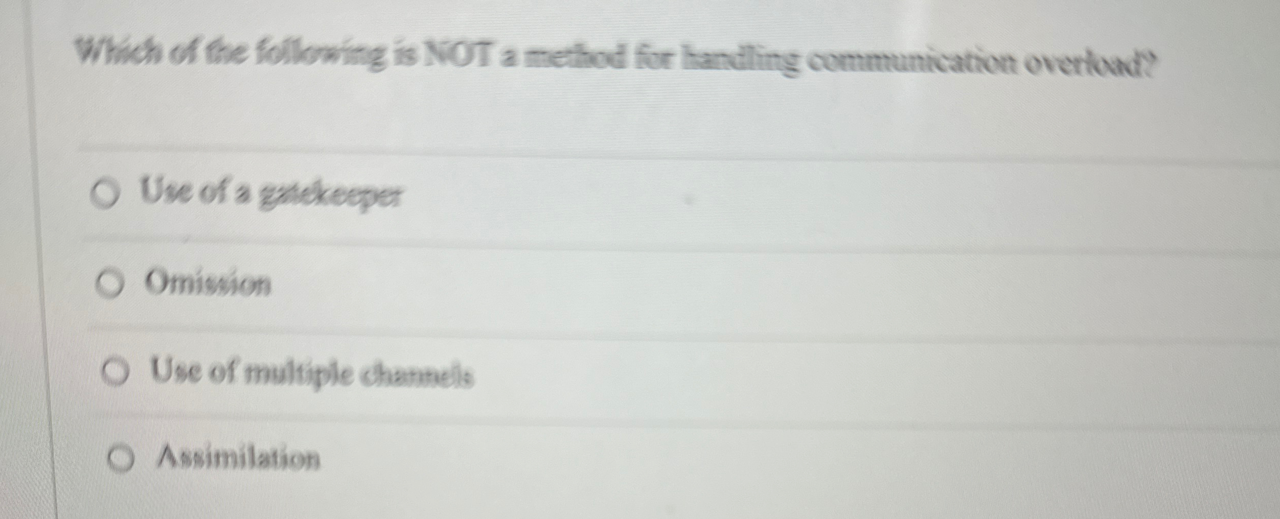 Solved Which of the following is NOT a method for handling | Chegg.com