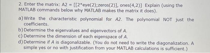 Solved MATLAB pls,try to state which part is a,b, and calso | Chegg.com