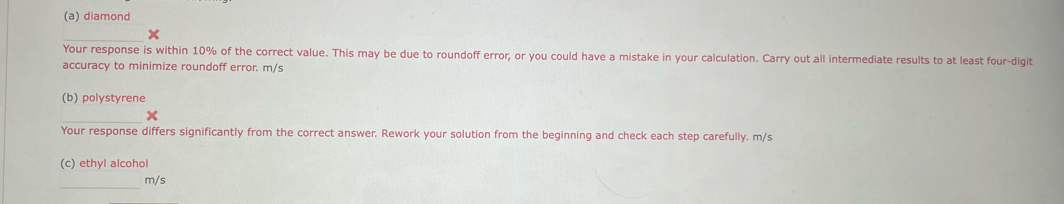 Solved Find the speed of light in the following (a) | Chegg.com