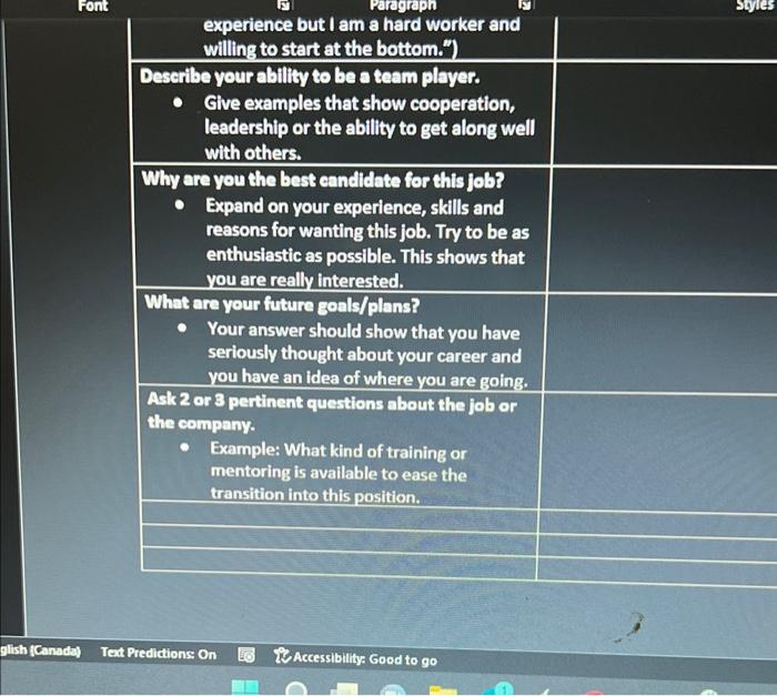 Interview Preparation: Questions Answer the questions | Chegg.com