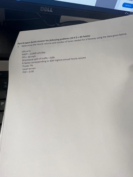 Solved Part \& (open book) Answer the following problems (10 | Chegg.com