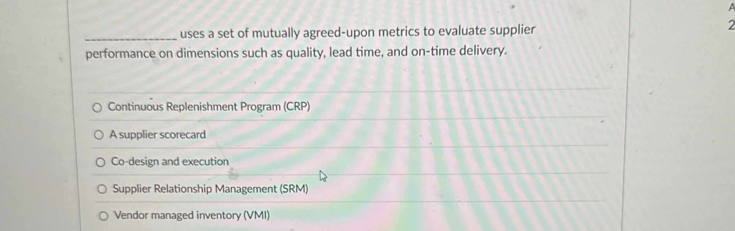 Solved uses a set of mutually agreed-upon metrics to | Chegg.com