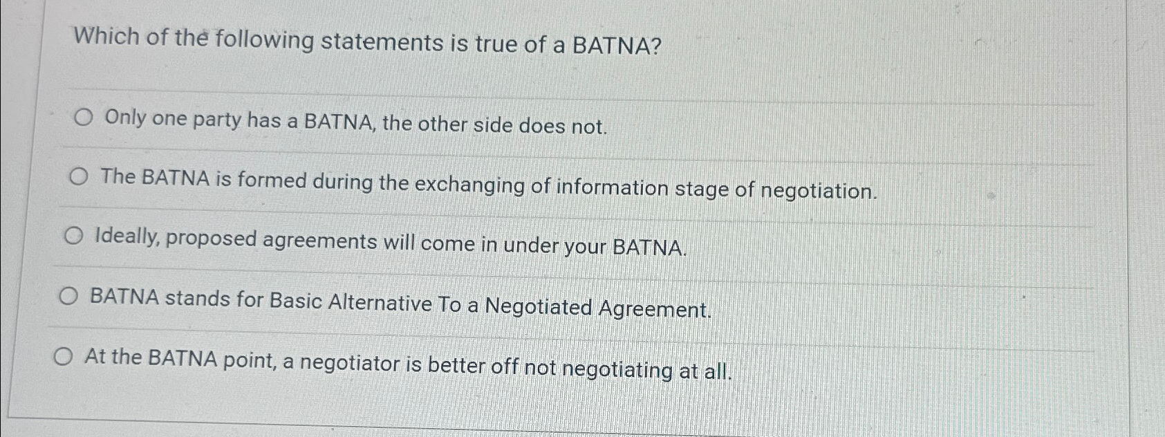 Solved Which of the following statements is true of a | Chegg.com