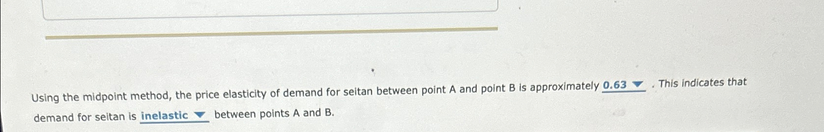 Solved Using the midpoint method, the price elasticity of | Chegg.com
