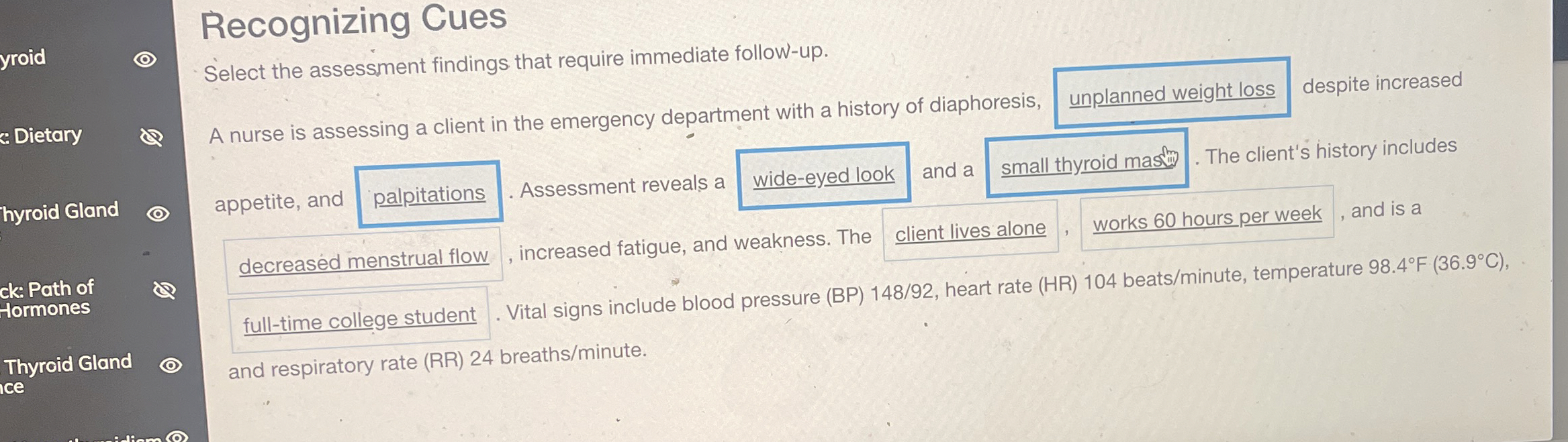 Solved Recognizing CuesSelect the assessment findings that | Chegg.com