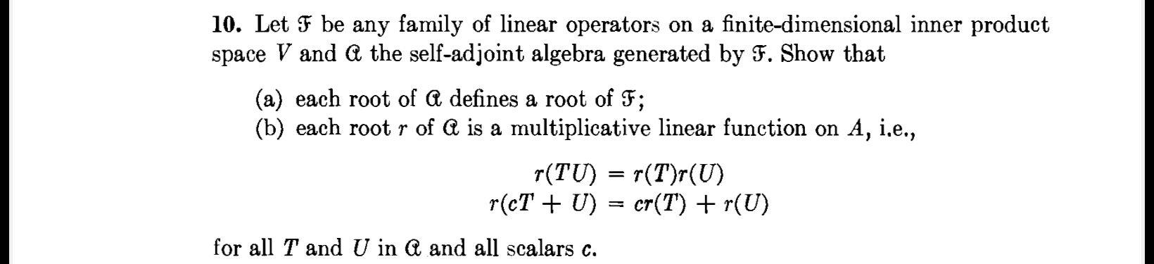 Solved Let F ﻿be any family of linear operators on a | Chegg.com