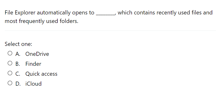 Solved File Explorer automatically opens towhich contains | Chegg.com