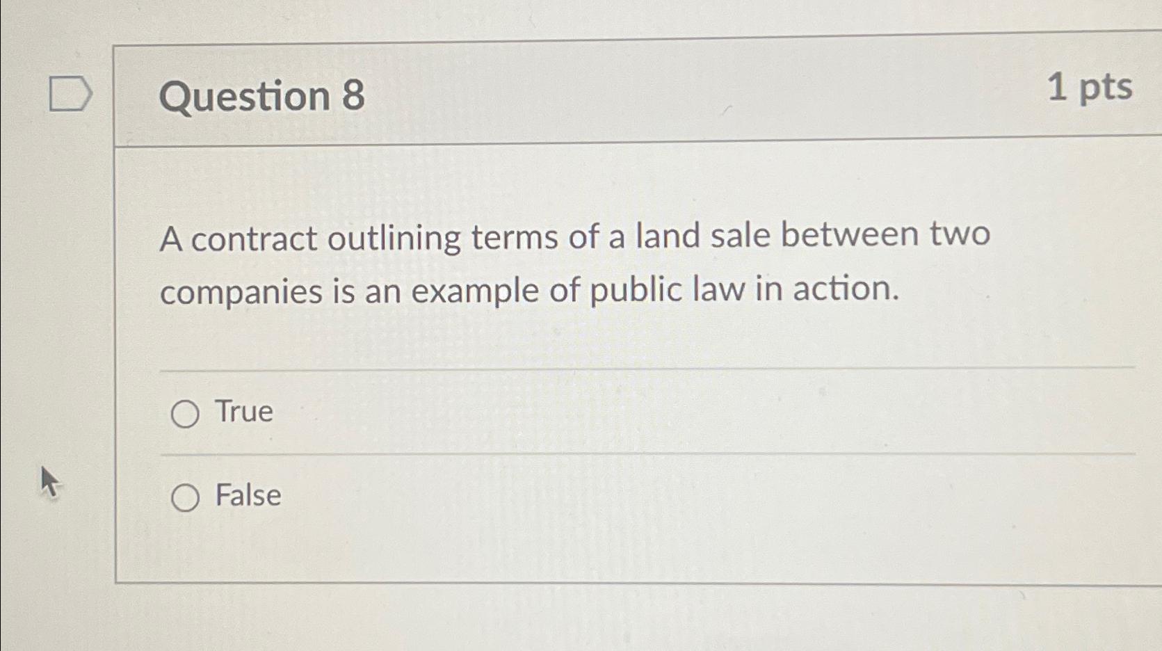 Solved Question 81 ﻿ptsa Contract Outlining Terms Of A Land 