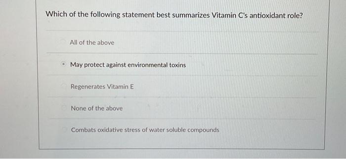 Solved Which of the following statement best summarizes | Chegg.com