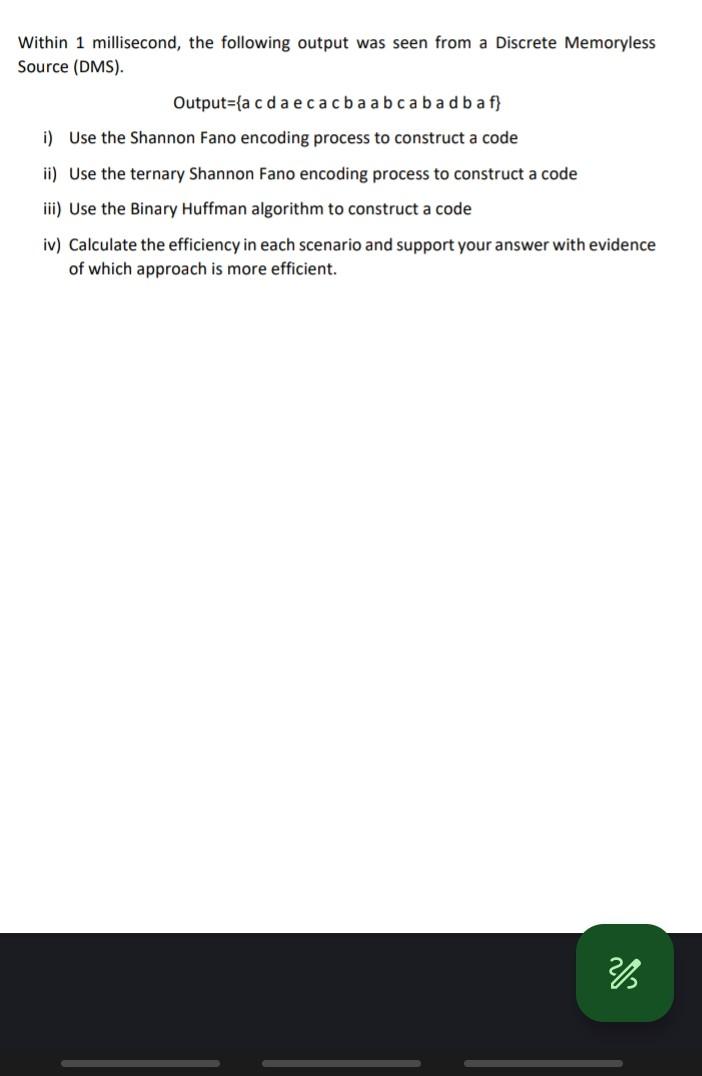 Within 1 millisecond, the following output was seen | Chegg.com